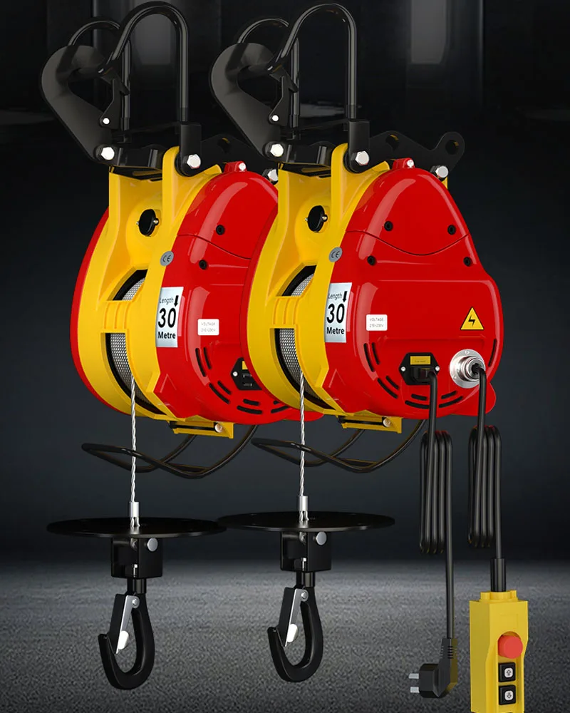 Electric-Hoist-Crane-Xiaojingang-Electric-Hoists-220V-Household-Remote ...
