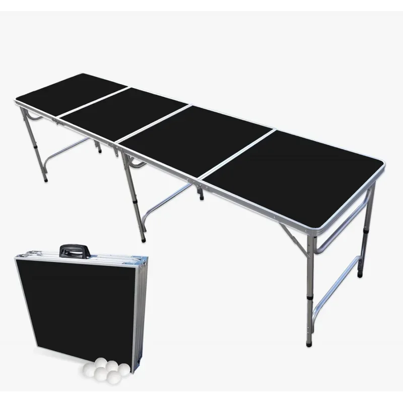 8-Foot-Folding-Beer-Pong-Table-w-Pong-Balls-Optional-Cup-Holes-LED ...