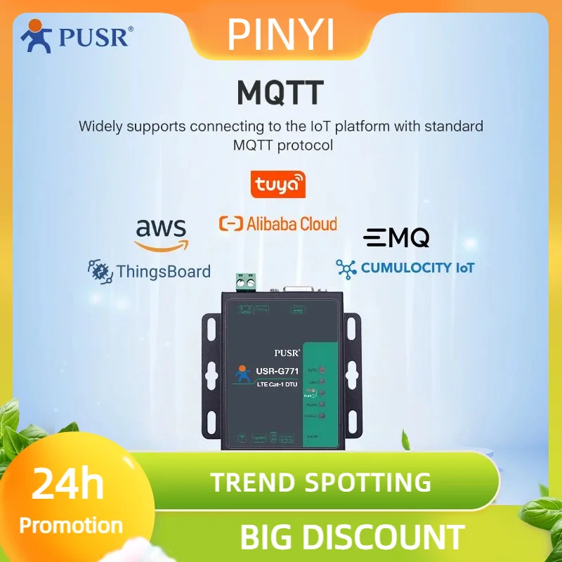 Promotion PUSR Europe Industrial M2m LTE CAT 1 Serial Cellular Modem ...