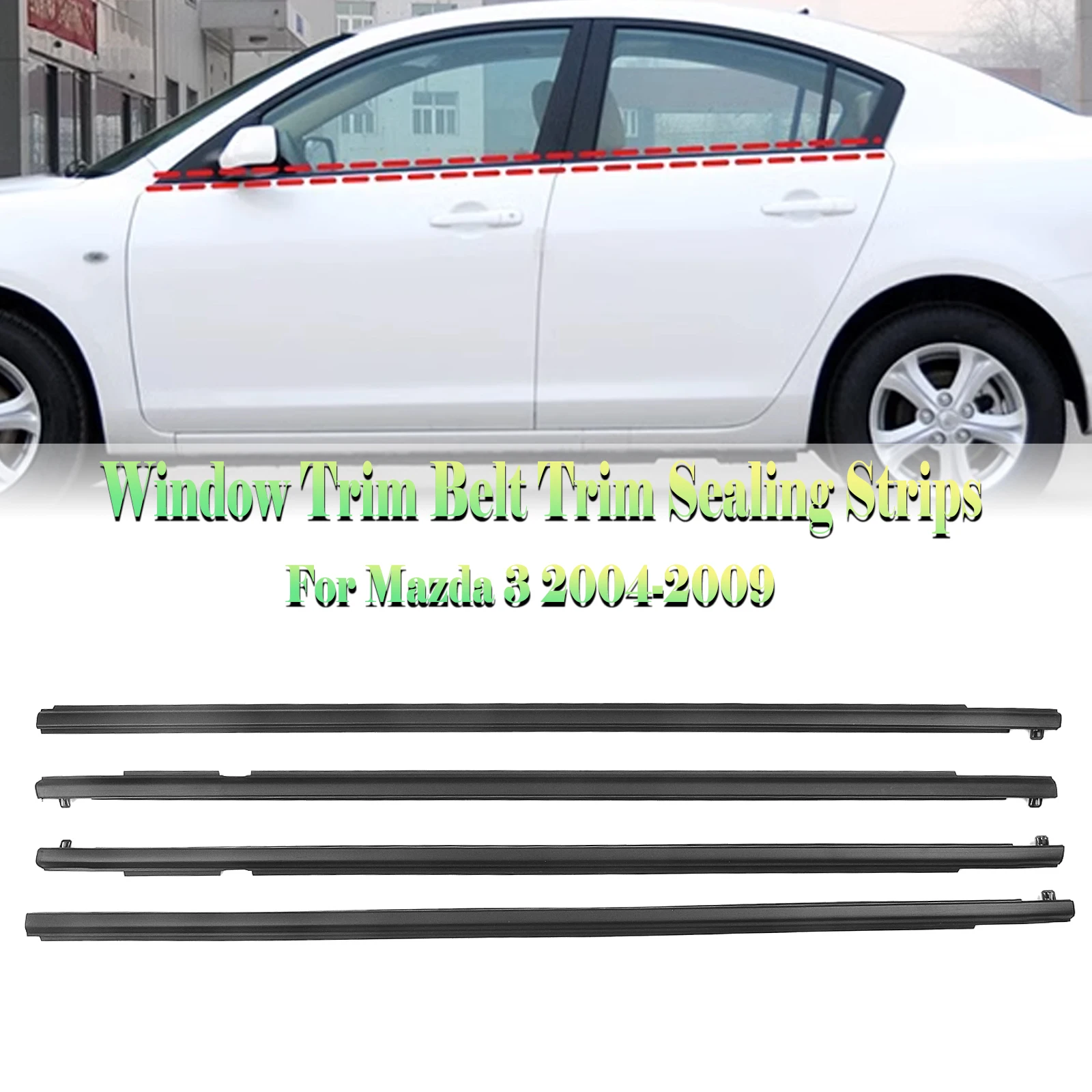 Car-Exterior-Window-Trim-Weatherstrip-Seal-Strip-Door-Sealing-Shield ...
