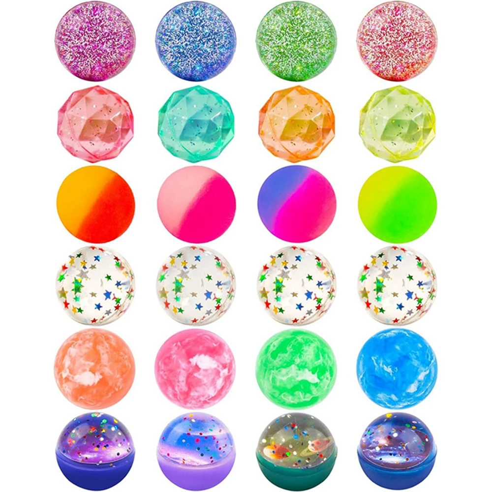 24PCS-for-Kids-Adult-Star-Planets-Bounce-Balls-6-Styles-Random-High ...