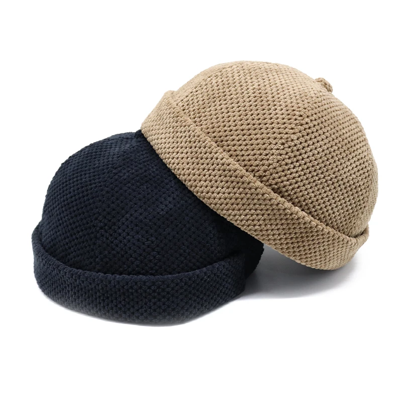 Brand-Men-s-Brimless-Docker-Hat-Spring-Atutumn-Knitted-Beanie-Cap ...