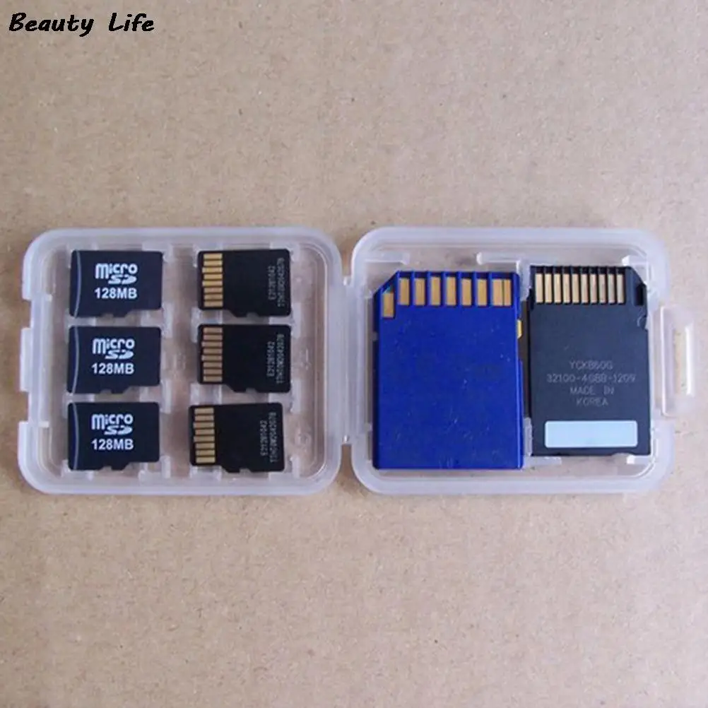 1PC Protector Holder Micro Box For SD SDHC TF MS Memory Card Storage ...