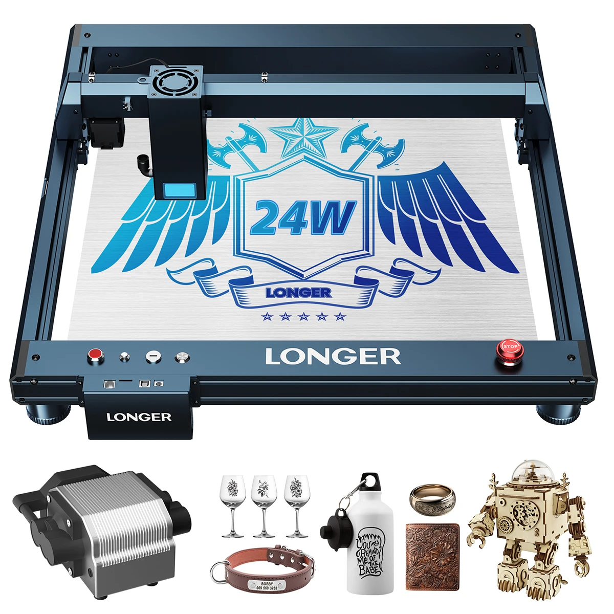 LONGER-B1-20W-Laser-Engraver-Cutting-Machine-Auto-Air-assist-Wifi ...