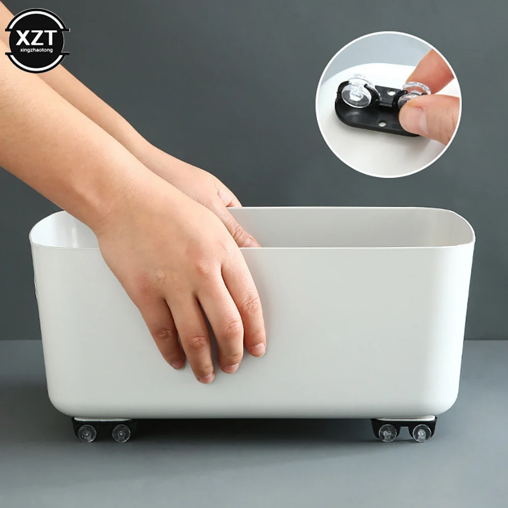 Noir - Boîte De Rangement À Roulettes Auto-adhésive, 4 Pièces ...