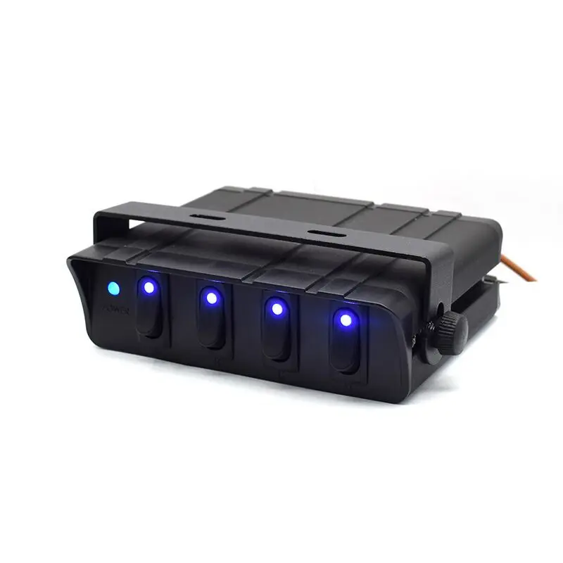 4-Gang-12V-40A-ON-OFF-Rocker-Switch-with-LED-Light-Panel-Toggle ...