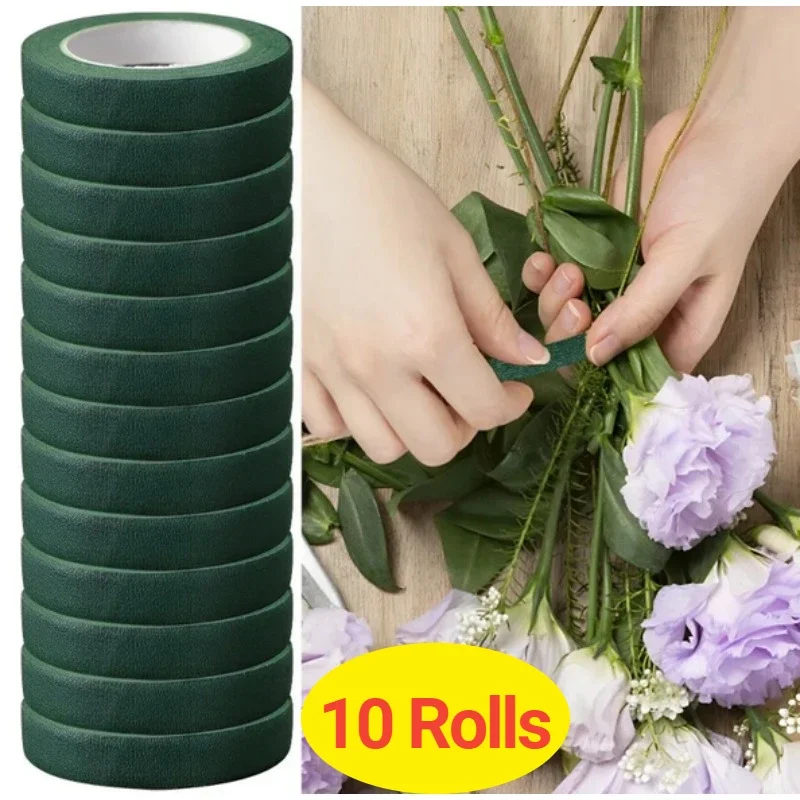 10-1Rolls-Self-adhesive-Bouquet-Floral-Stem-Tape-Artificial-Flower ...