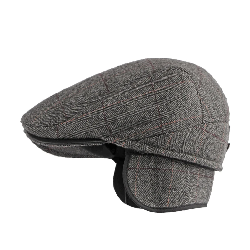 Winter-Beret-Hat-Men-Middle-Age-Elderly-Hat-for-Male-Twill-Flat-Peaked ...