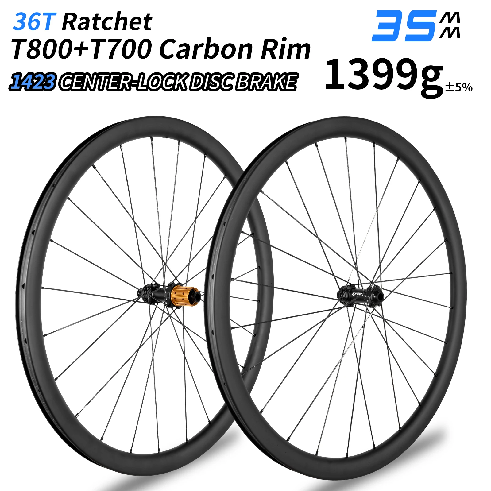 35MM Road Carbon Wheels,36T Ratchet HG/XD,Center-Lock Disc Brake,100x12 ...