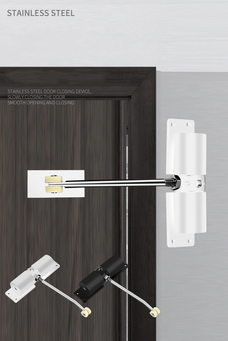 Ferme-porte-groom,Ferme-porte automatique en acier inoxydable,Double ...