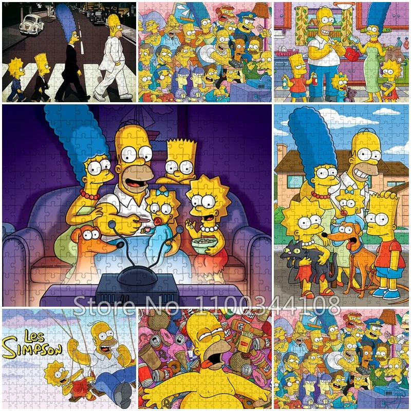 The-Simpsons-Jigsaw-Puzzle-Disney-300-500-1000-Pieces-Puzzles-Handmade ...