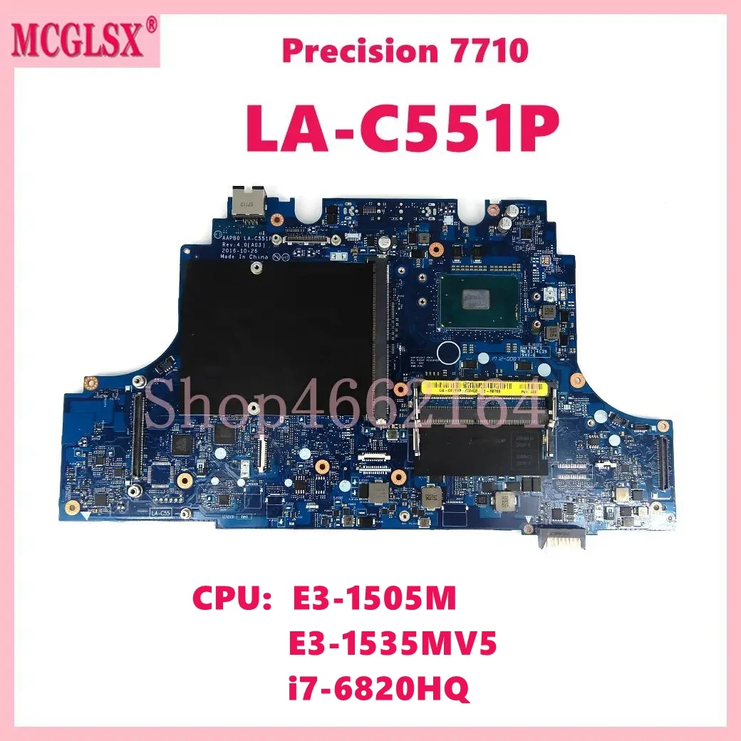 LA-C551P-with-E3-1505M-V5-E3-1535M-V5-i7-6820HQ-CPU-Notebook-Mainboard ...