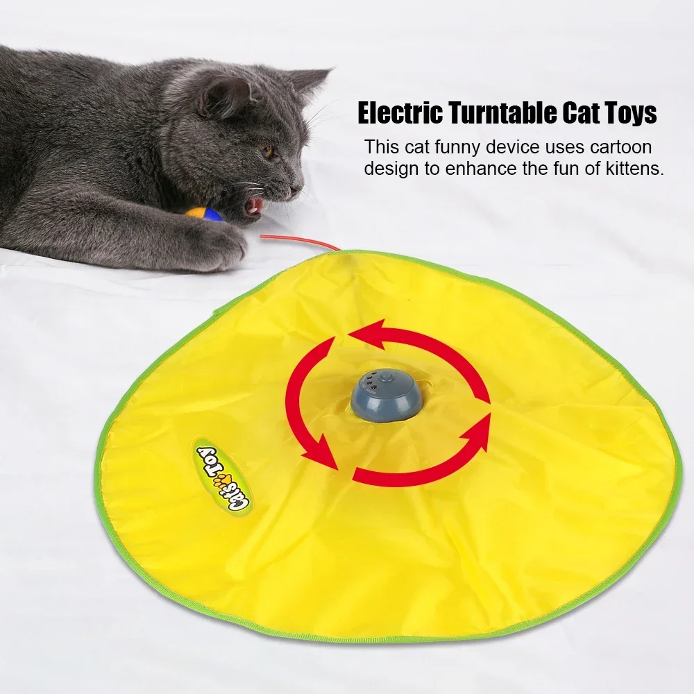 HOOMIN Motion Undercover Mouse Fabric Moving Feather Electric Cat Toy ...