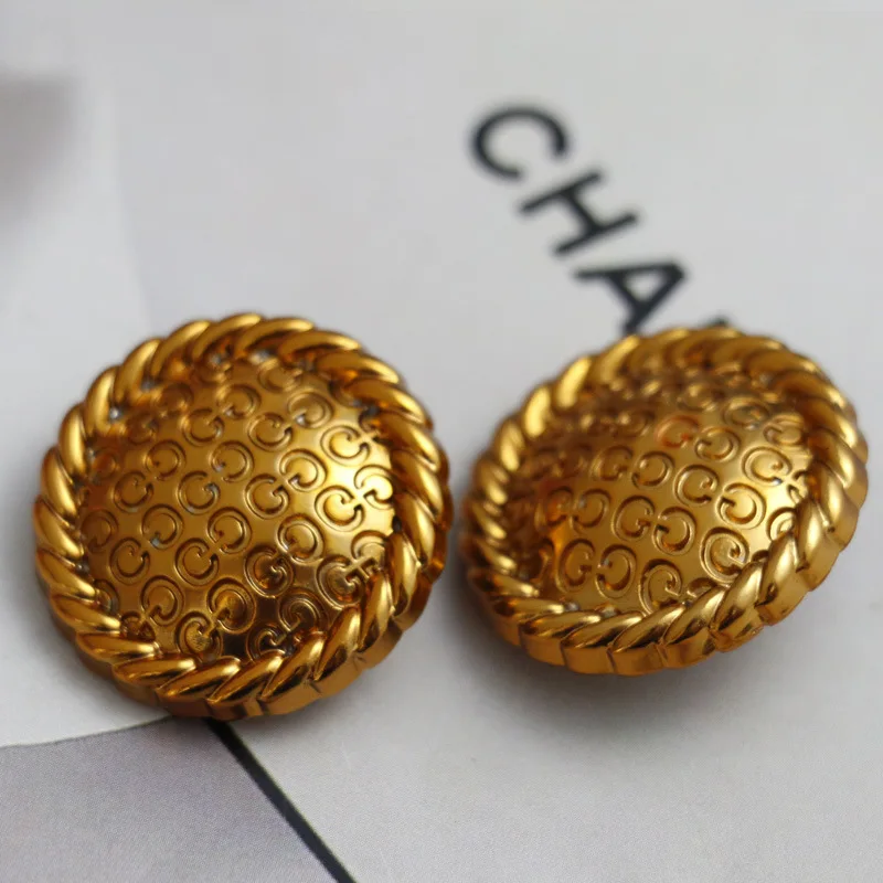 6pcs-lot-20-23-25mm-Luxurious-Design-Golden-GG-Letter-Metal-Buttons-For ...