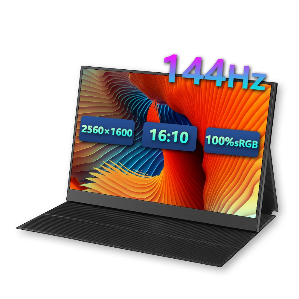 16 inch 2.5k portable monitor 2560×1600 60hz 144hz 16:10 computer PS4 ...