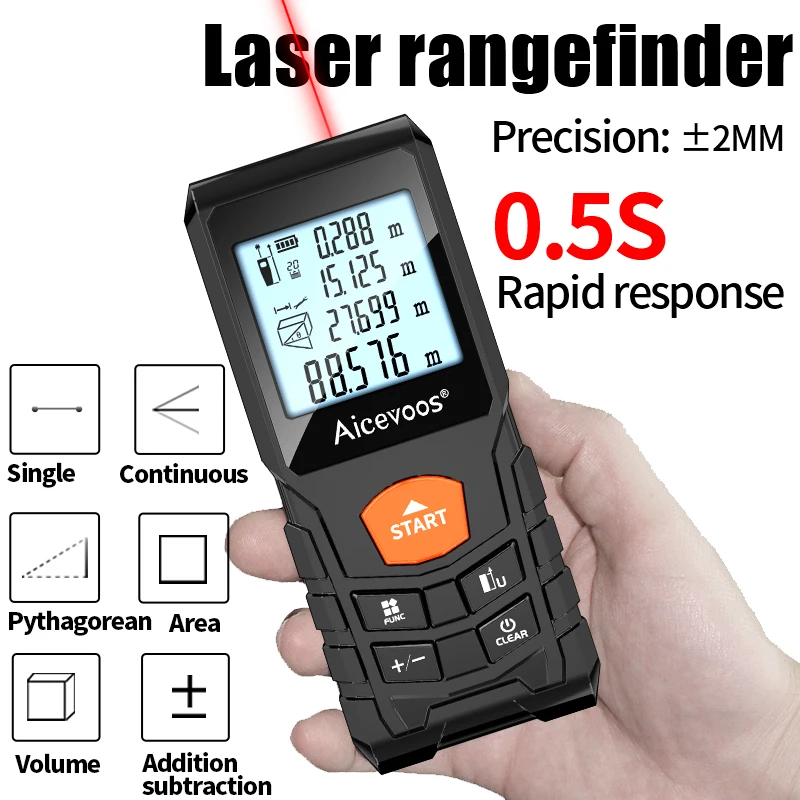 Aicevoos-Telêmetro Digital Laser, Fita Métrica Laser Trena, Roleta ...