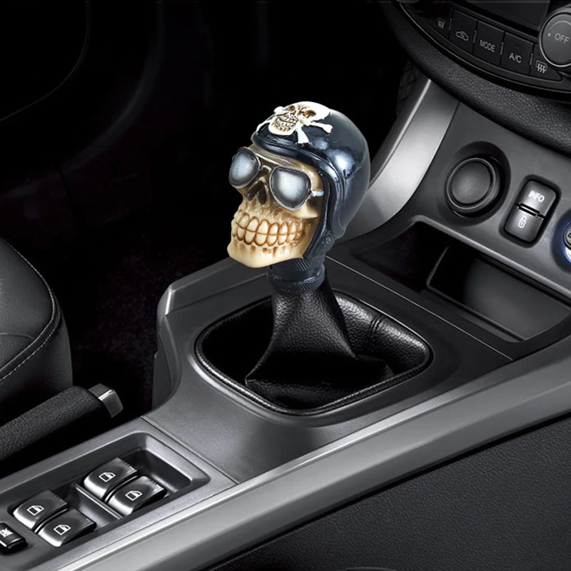 Personality Modification Car Gear Shift Knobs Skull Head Gear Manual ...