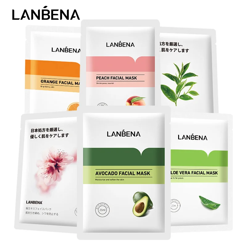 LANBENA-Face-Mask-Lighten-Tighten-Brighten-Whitening-Moisturizing-Water ...