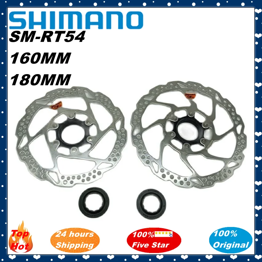 Shimano Deore SM RT54 160mm 180mm Centerlock Disc Brake Rotor Mountain ...