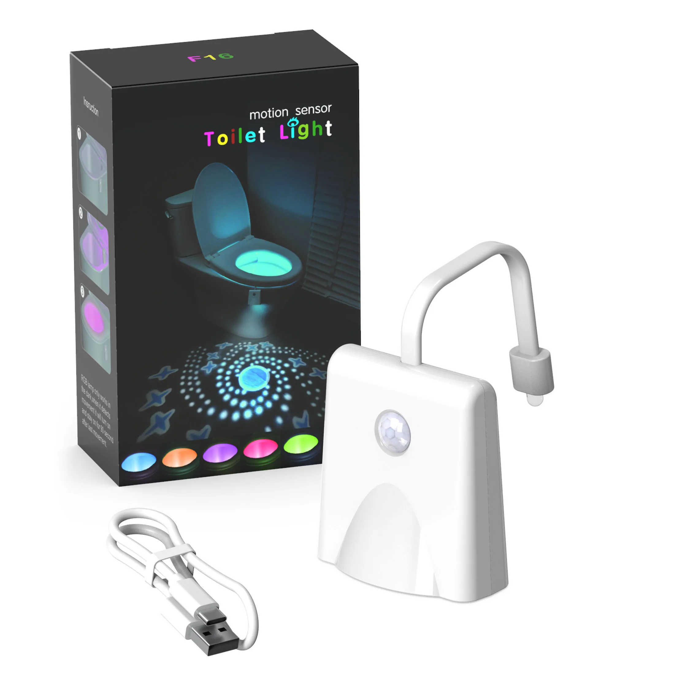 Human-motion-sensing-light-108-color-LED-toilet-projection-intelligent ...