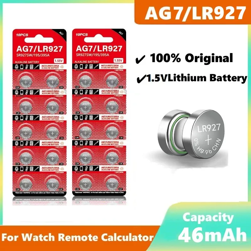 Button-Battery-AG7-395-LR927-395AL926F-SR927SW-Lithium-Batteries-Button ...