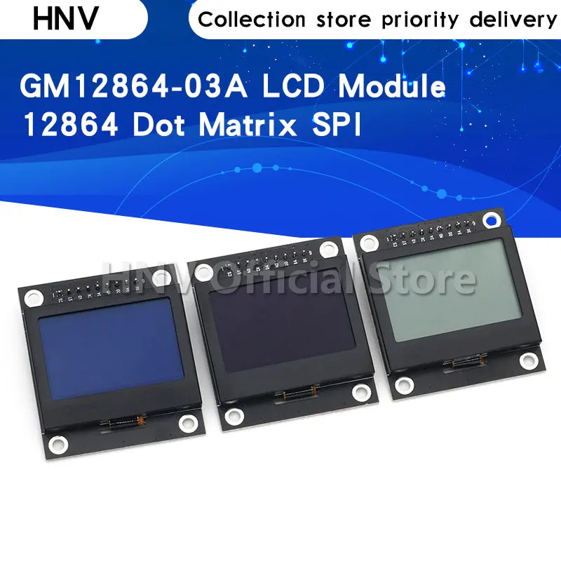12864 Lcd Screen Lcd12864-03a Module Serial Port 12864 Dot Matrix Spi ...