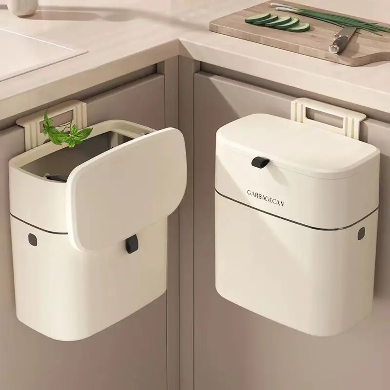 Wall Mounted Garbage Bins Hanging Garbage Cans Clamshell-type Rubbish ...