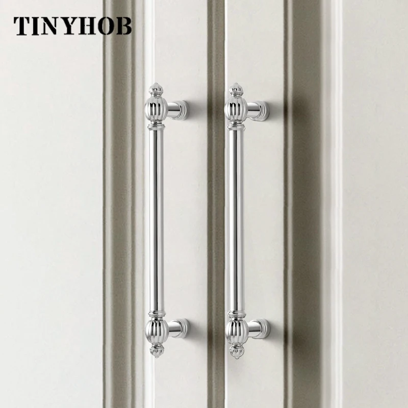 Bright Chrome Wardrobe Door Handle American French Pumpkin Cupboard ...