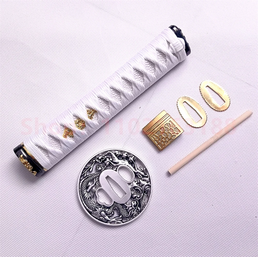 Exquisite Tsuka 26cm Hilt Handle Alloy Tsuba Handguard Guard Fuchi ...
