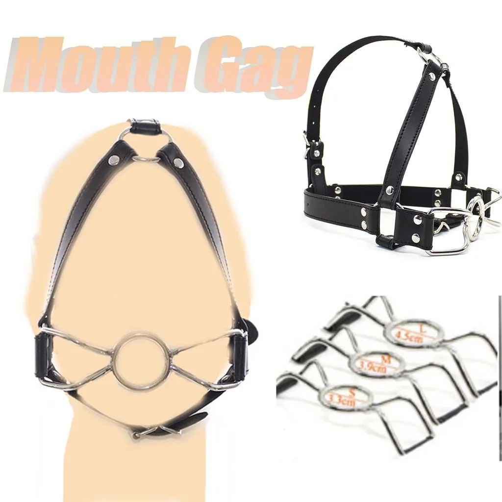 Manyjoy-Mouth-Gag-Head-Harness-Restraints-Tools-Spider-Shape-Metal-O-Ring-Mouth-Gag-Bondage ...