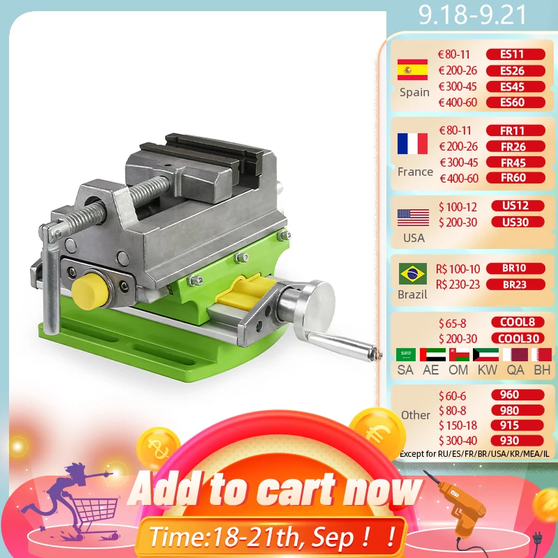 Allsome BG-6368 3-inch Cross-Sliding Vise with Compound Slide for Mill ...