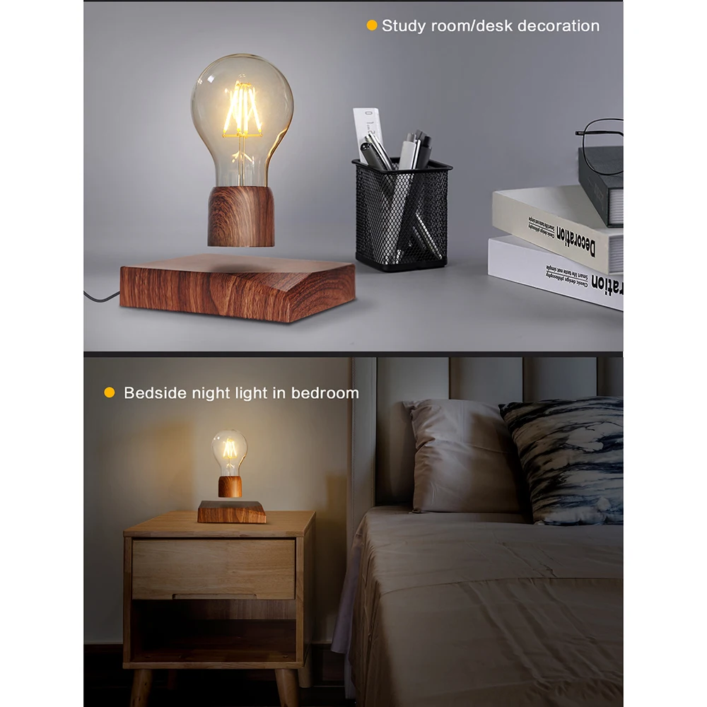 Magnetic Levitation Lamp Creativity Night Light Floating LED Bulb at ...