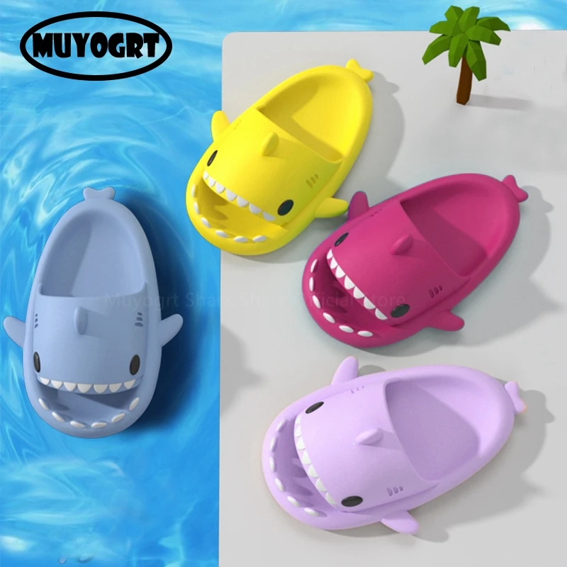 New-Shark-Slippers-4cm-Platform-Shark-Slides-Women-Men-Indoor-Bathroom ...