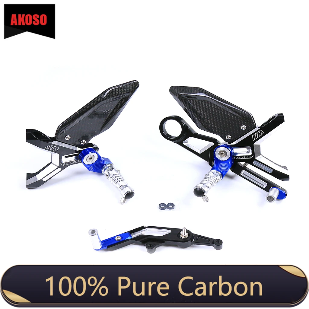 Motorcycle-Adjustable-Rearset-Footrest-Foot-Rest-CNC-with-AKOSO-Carbon ...