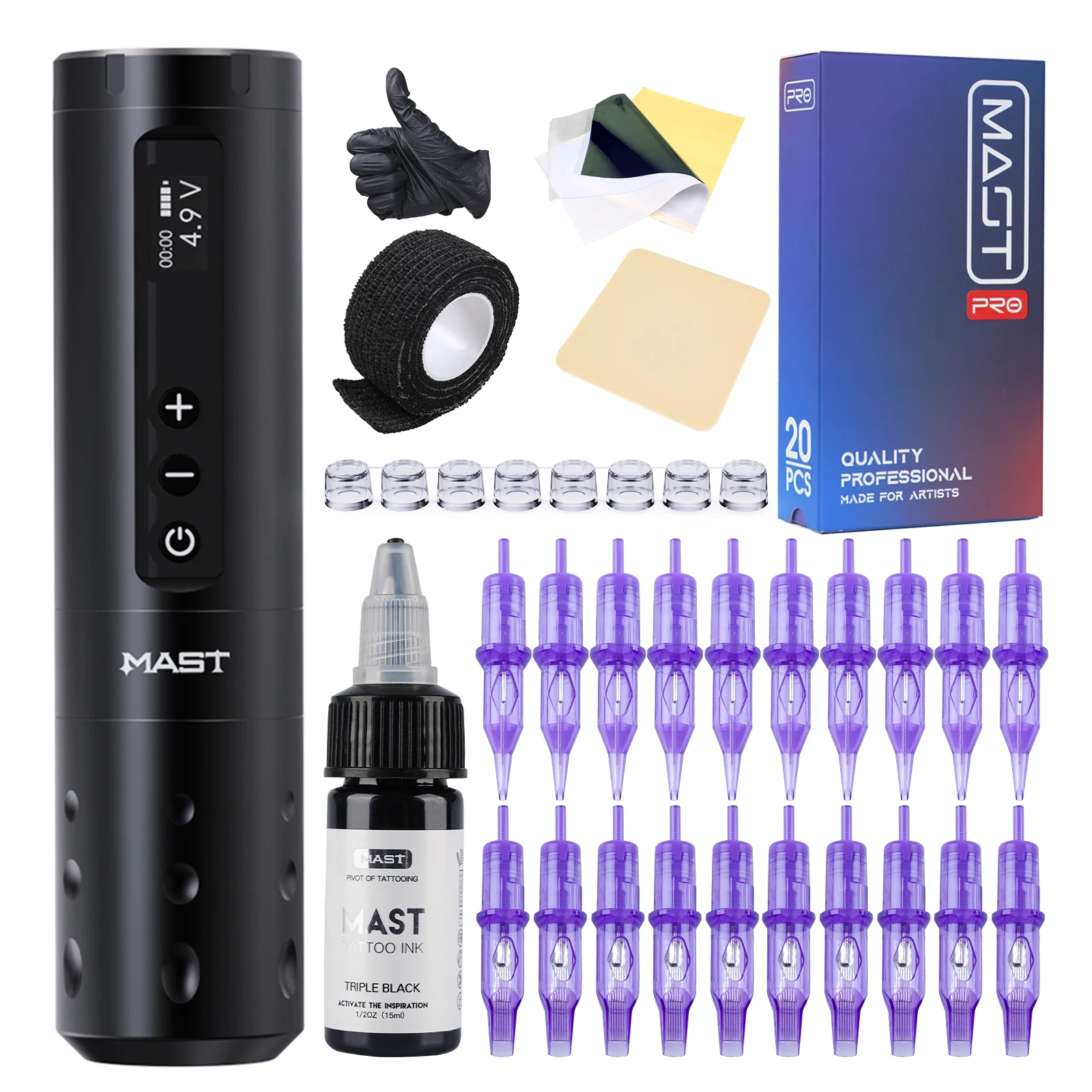 Mast-Brushless-Motor-5000mAh-Large-capacity-battery-Wireless-Tattoo-Pen ...