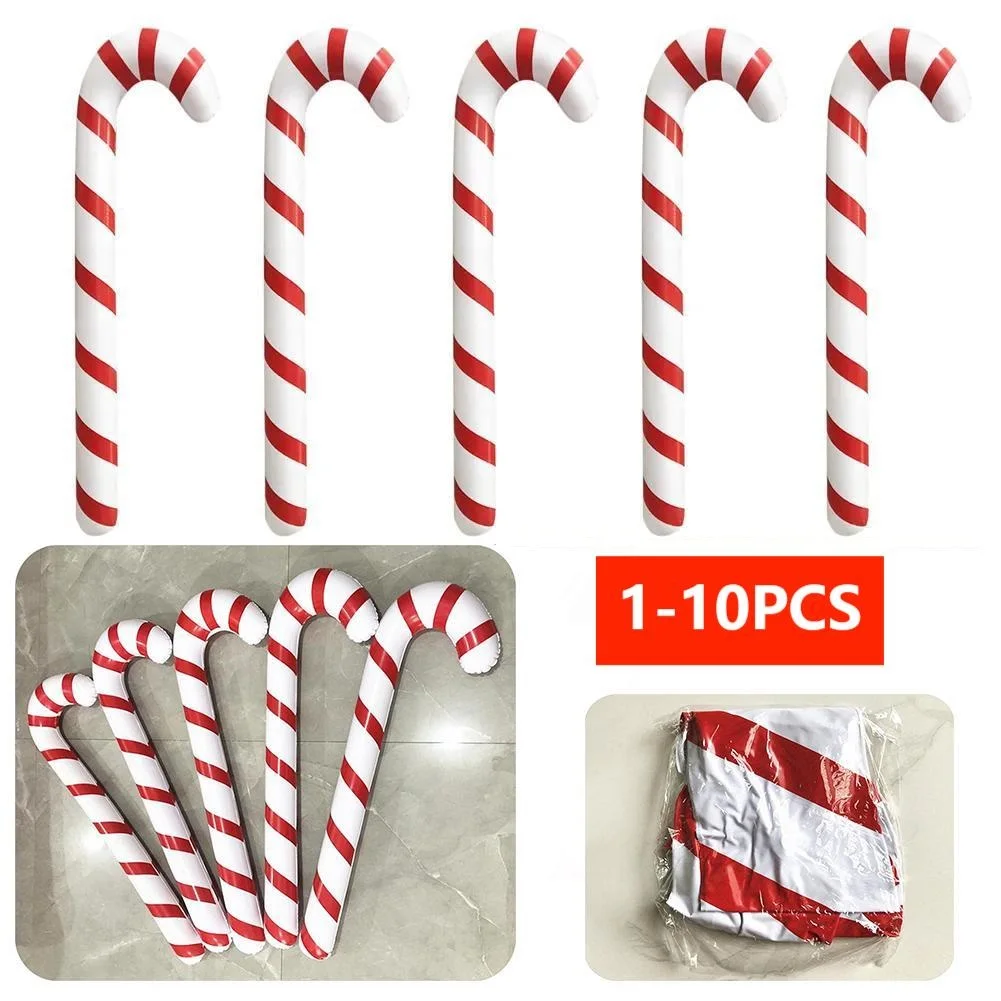 1-10PCS-Inflatable-Christmas-Candy-Canes-Stick-90CM-Giant-Xmas-Santa ...