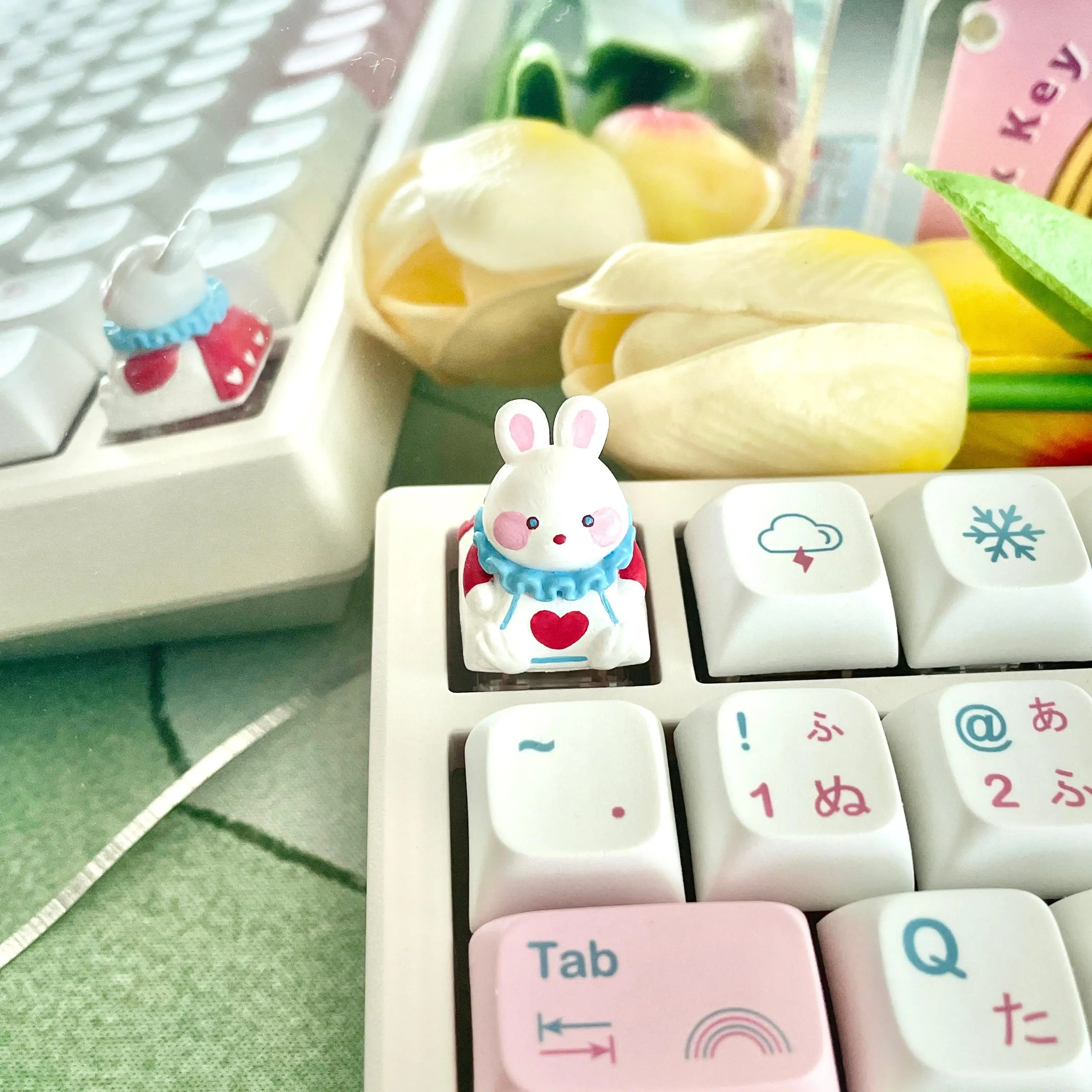 Pink-Cute-Gift-Personalized-Alice-Rabbit-Keycaps-ESC-Keys-For-Cherry-MX ...