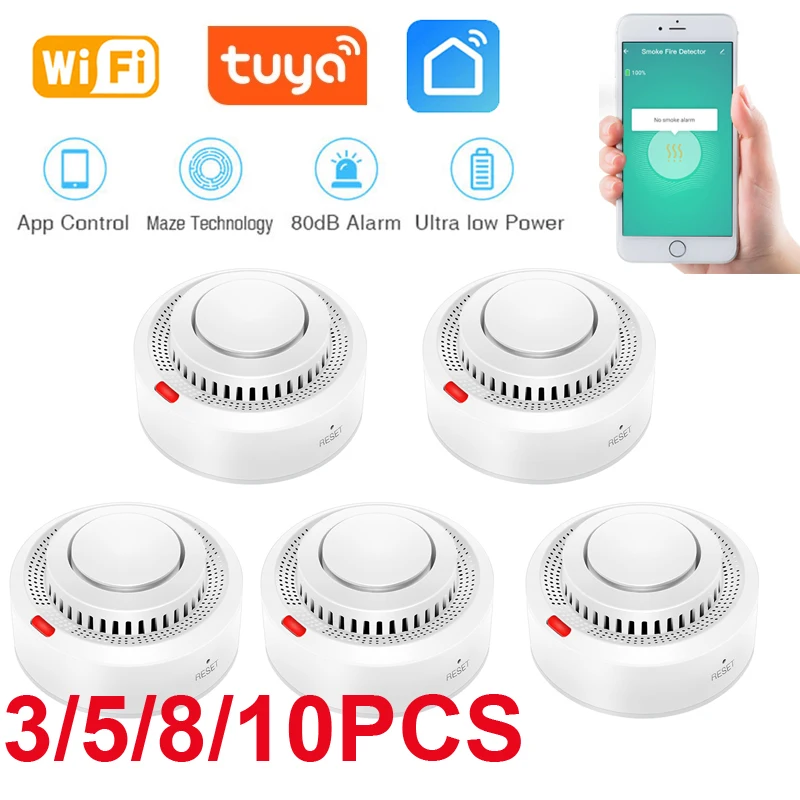 Tuya-WIFI-Smoke-Detector-Fire-Protection-Alarm-Sensor-Independent ...