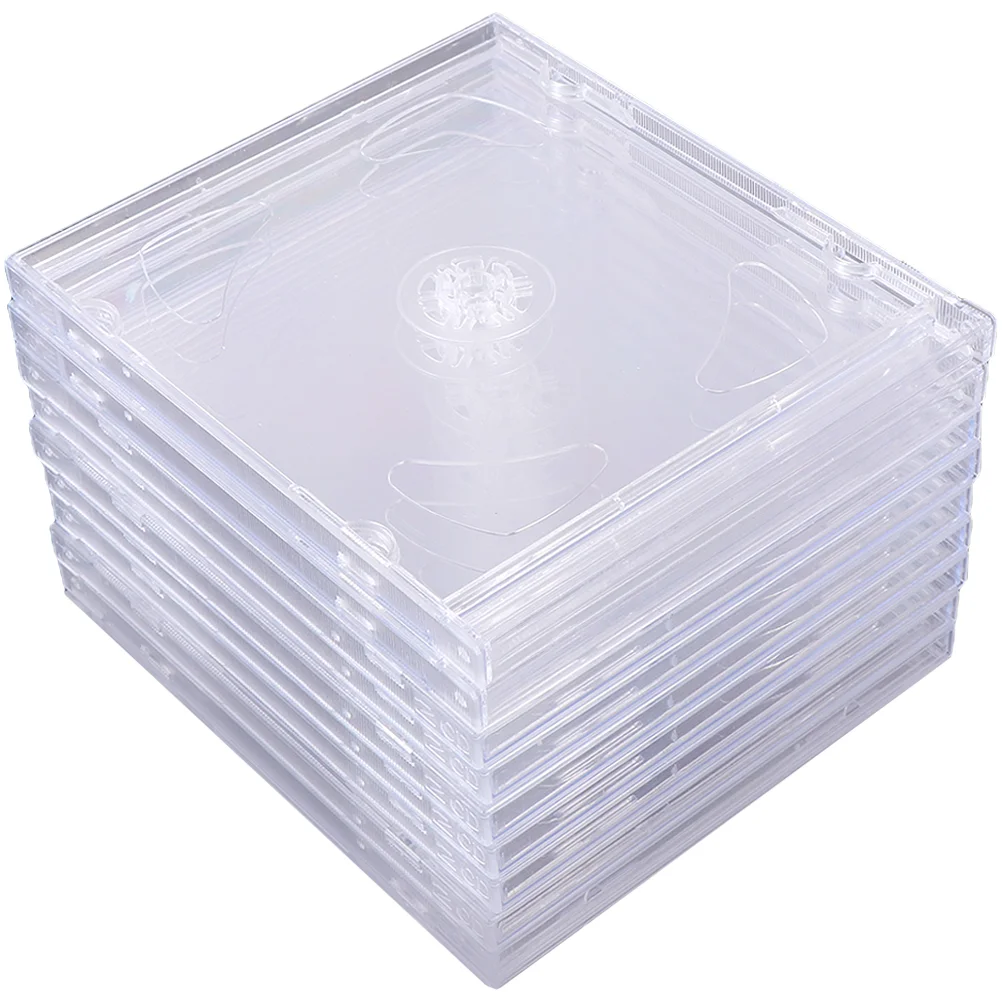 9-Pcs-Clear-CD-Cases-Double-Jewel-Transparent-Binder-Portable-DVD ...