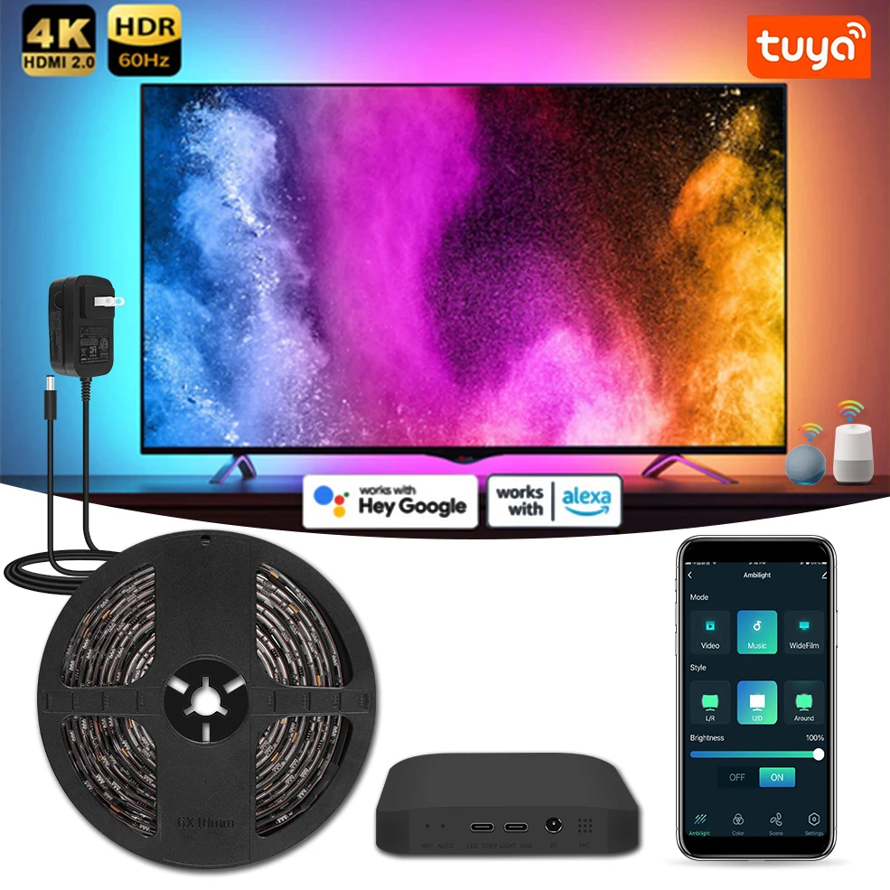 Светодиодная лента для телевизора Alexa | AliExpress