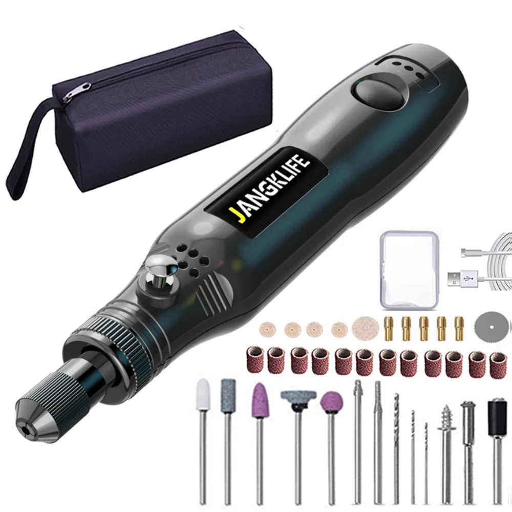 USB-Cordless-Rotary-Tool-Kit-Woodworking-Engraving-Pen-DIY-For-Jewelry ...