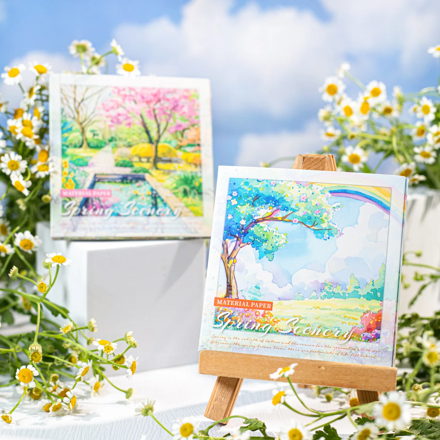 30pcs/ Memo Pads Material Paper Spring Scenery Junk Journal ...