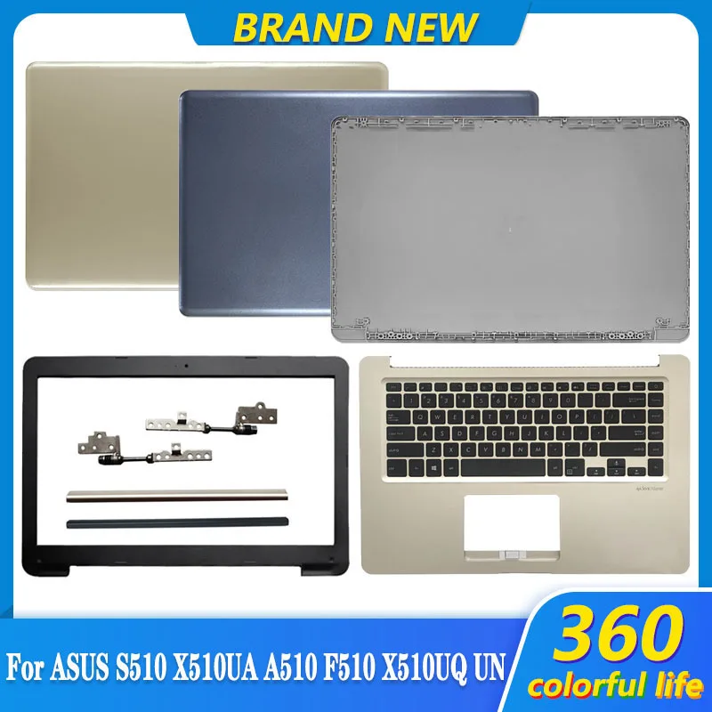 New-Laptop-LCD-Back-Cover-Front-Bezel-Hinges-For-ASUS-VivoBook-S510U ...