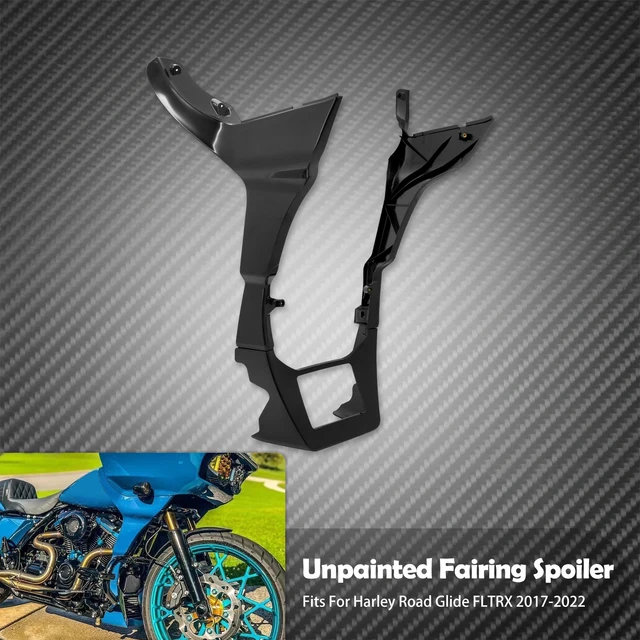 Motorcycle Vivid Black Fairing Spoilers Cover For Harley Touring Road ...