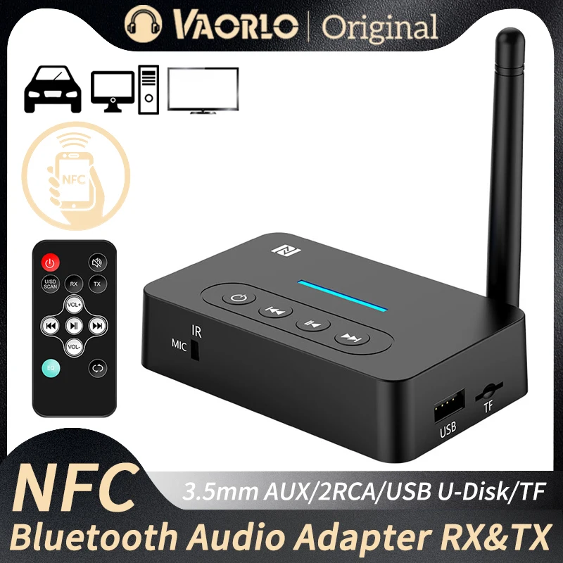 2-in-1-NFC-Bluetooth-Audio-Receiver-Transmitter-3-5mm-AUX-2-RCA-Support ...