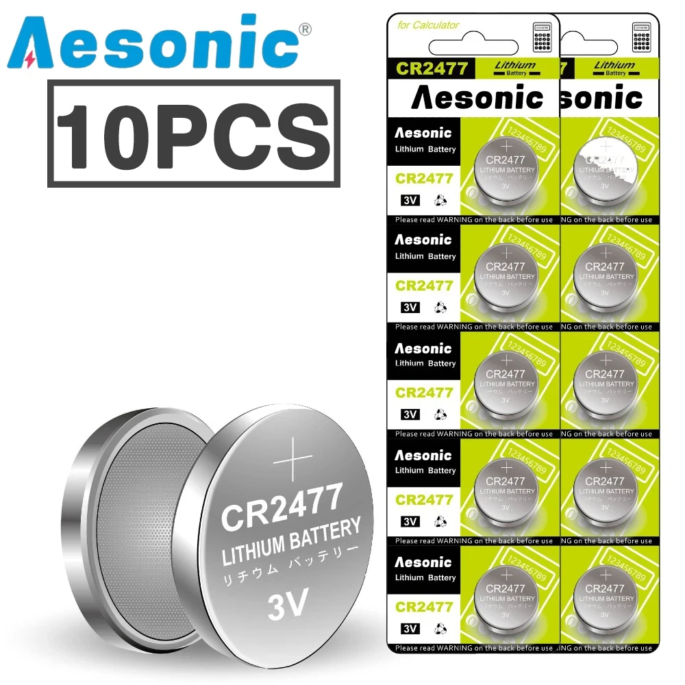 10PCS-CR2477-3V-1000mAh-Button-Lithium-Battery-for-Car-Remote-Control ...