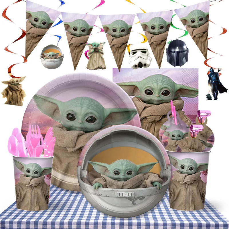 Baby-Yoda-Theme-Happy-Birthday-Party-Decorations-Balloons-Baby-Cup ...