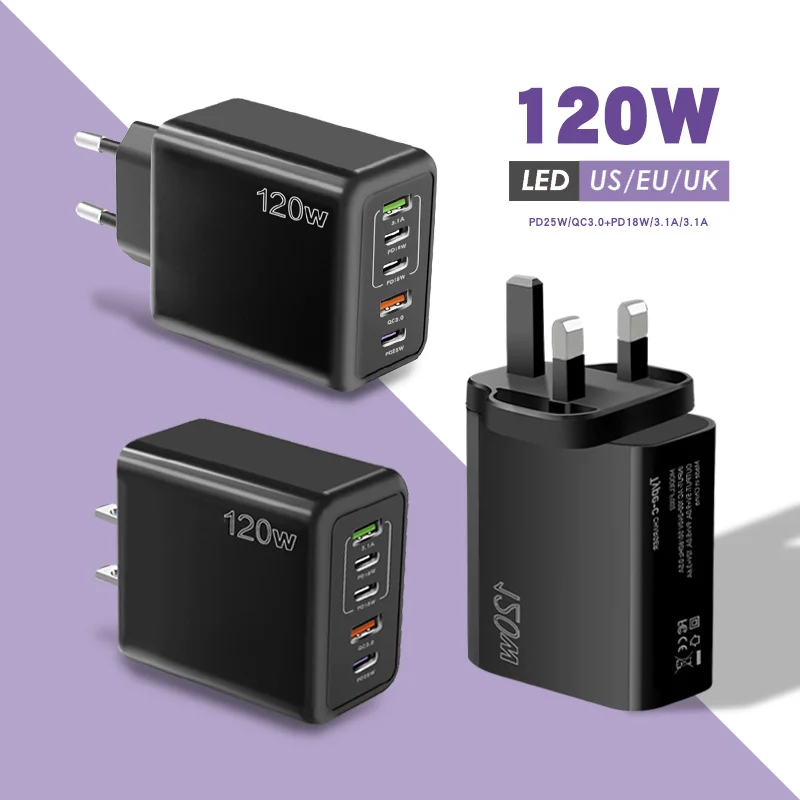 120W-Phone-Fast-Charger-Type-C-Europe-and-The-United-States-British ...