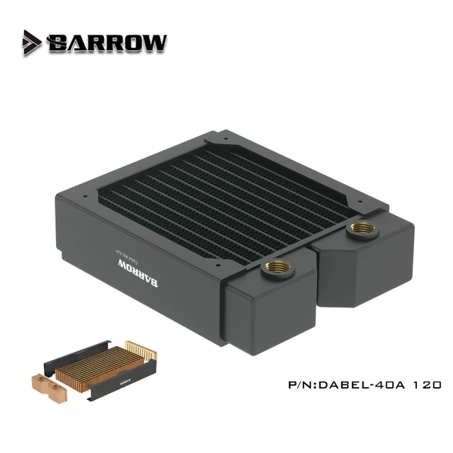 Barrow Copper Radiator 40mm Thickness , Suitable For 120mm Fans, Water ...