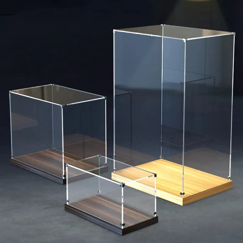 Customized-Transparent-Acrylic-Display-Box-Wooden-Base-Assembly-Box ...